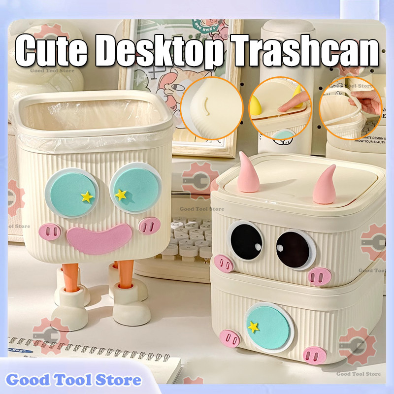 Mini Cute Desktop Trashcan Desktop Kitchen Rubbish Bin Desktop Bin ...
