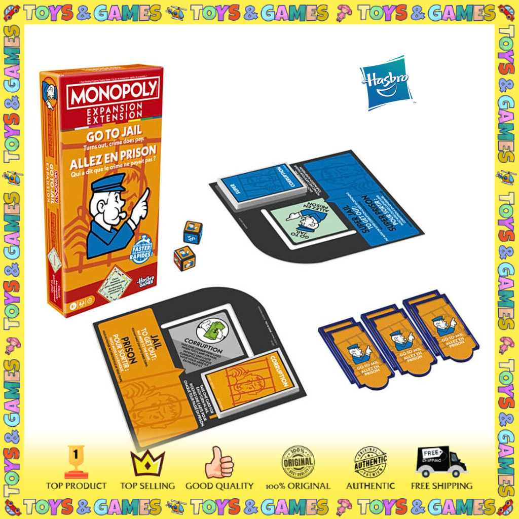 Monopoly Go to Jail Expansion A challenge Add-On the Classic Monopoly ...