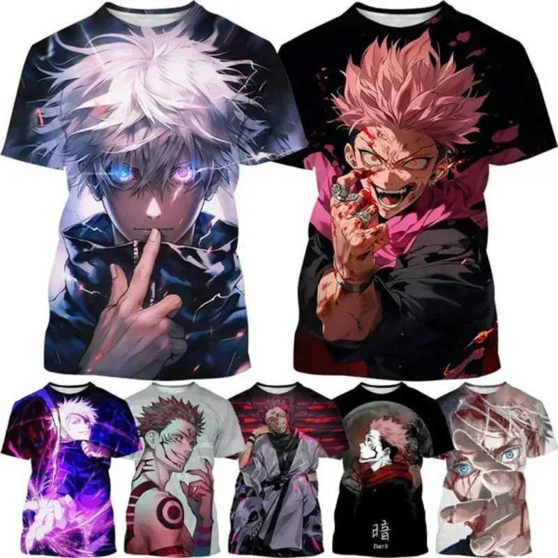 2025 Jujutsu Kaisen Graphic T-Shirts Gojo Satoru 3D Printed Pattern ...