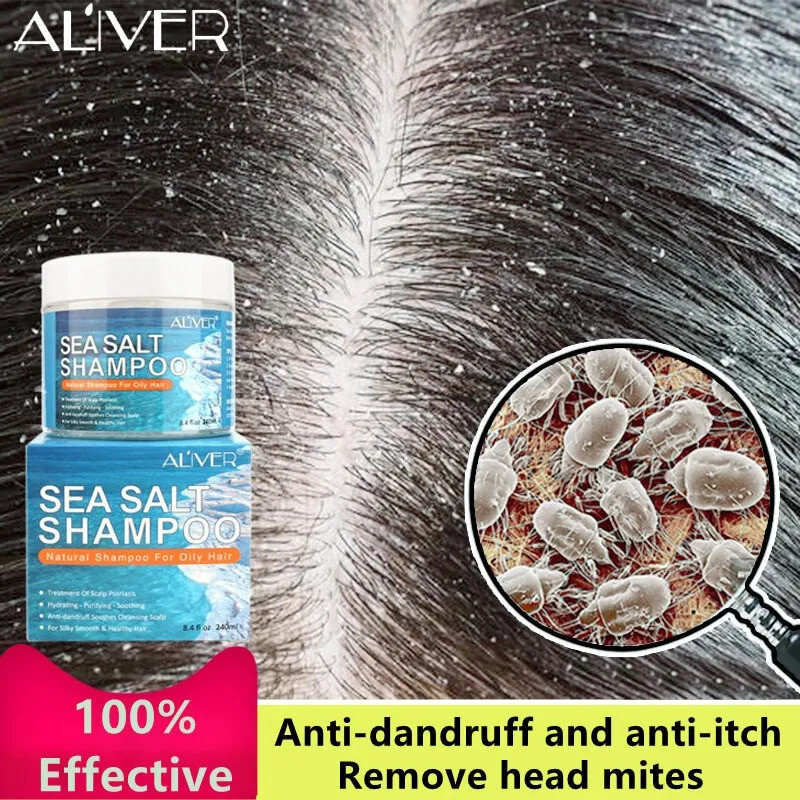 240ML ALIVER Sea Salt Anti Dandruff Shampoo For Dandruff and Scalp ...