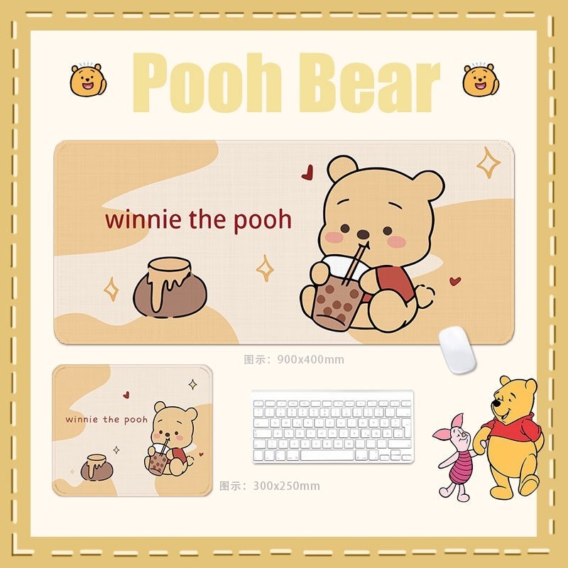 900x400x3mm Pooh Bear Mouse Pad Cute Kawaii Cartoon Edward Pooh XXL ...