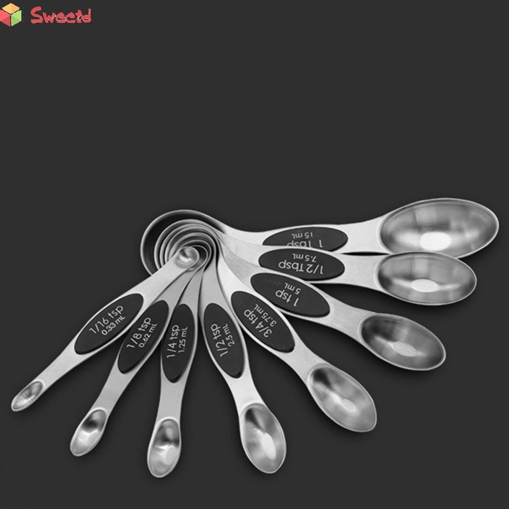 9pcs/Set Magnetic Dual Sided Measuring Spoons Kitchen Cooking W ...
