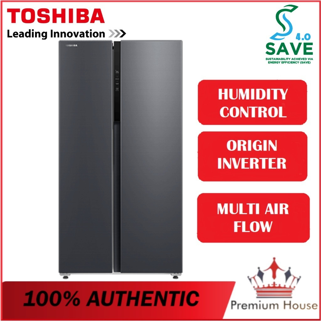 Toshiba 623L Origin Inverter Side By Side Refrigerator GR-RS780WI-PMY ...