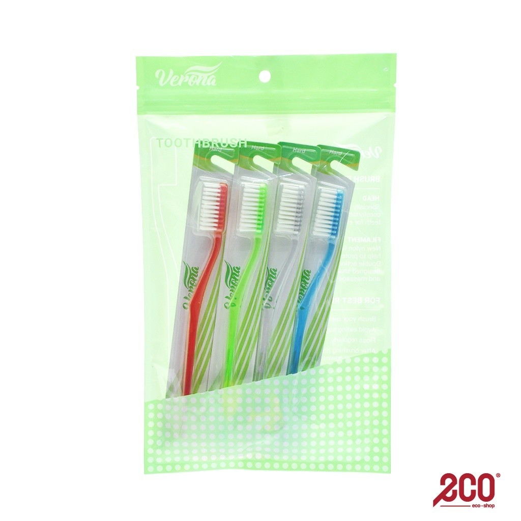 Verona Hard Bristle Toothbrush (4pcs/pack) - AD-L003-T02-07 - AD-L003 ...