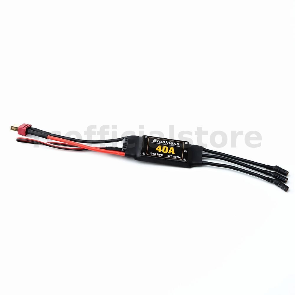 XXD 2-4S 40A Brushless ESC Speed Controller with 5V/3A BEC T lug for RC Airplane Fixed-wing ...