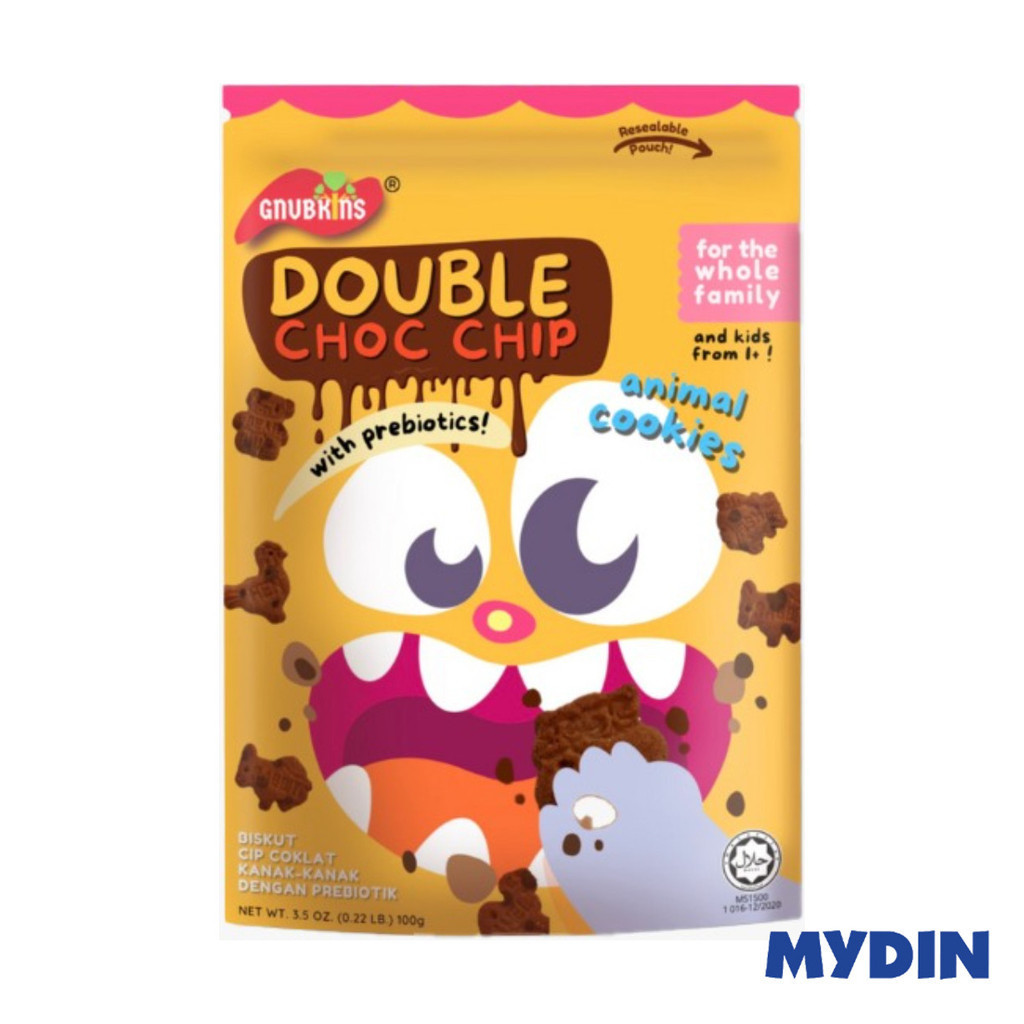 Gnubkins Animal Cookies With Prebiotics Double Choc Chip (100g ...