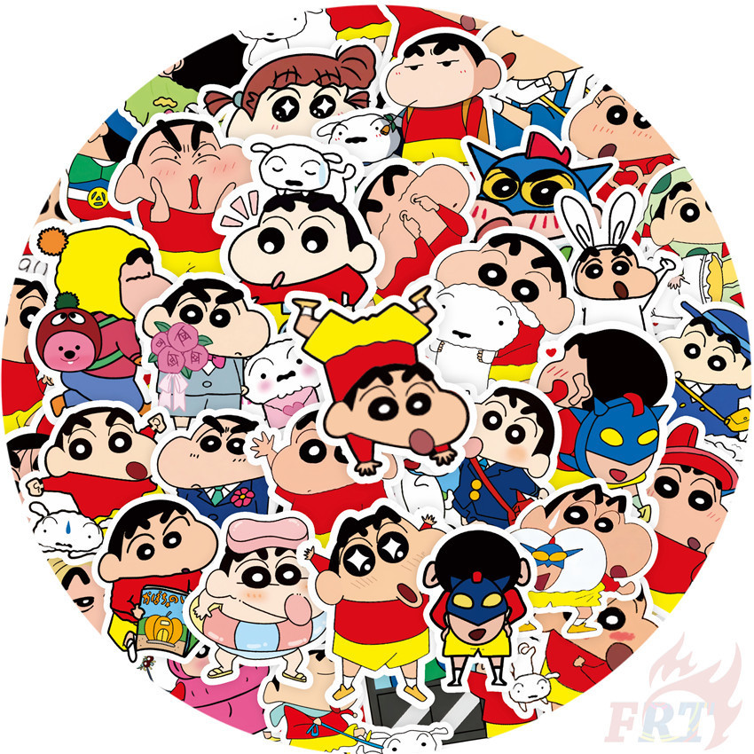 100Pcs/Set Crayon Shin-chan Stickers DIY Fashion Decals Doodle Stickers ...