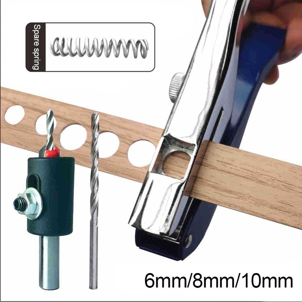 CFSTORE 6/8/10MM Edge Banding Punch Hand Strong Round Hole Flat Bevel ...