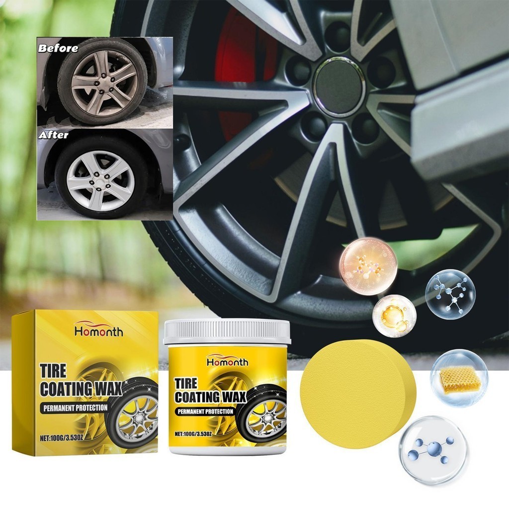 Tire Polishing Agent Car Detailing Polish 3.52oz Wheel And Tire Cleaner ...