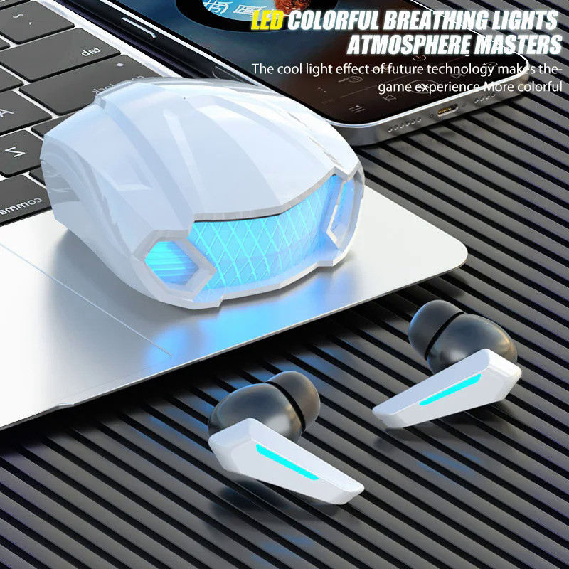 TWS Wireless Headphones LED Light Game Earbuds with Mic Bluetooth ...