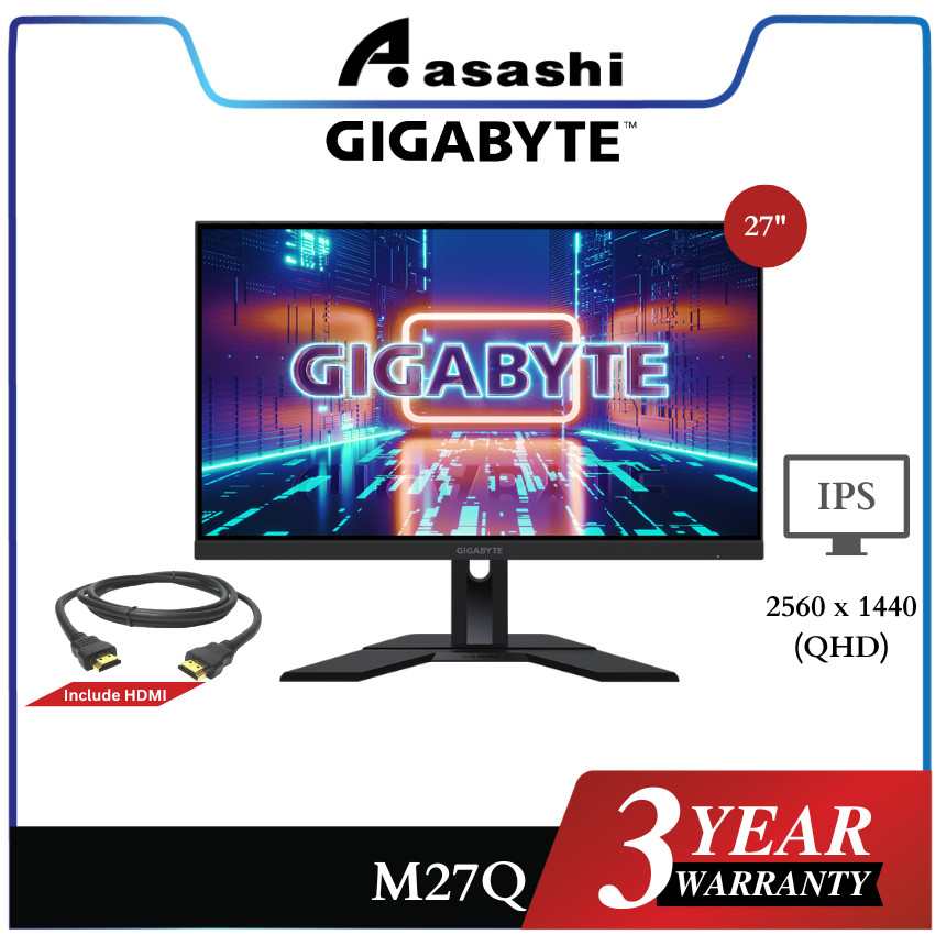 Gigabyte M27Q 27" IPS 165Hz 1ms QHD Gaming Monitor (HDMIx2/ DP/ USB ...
