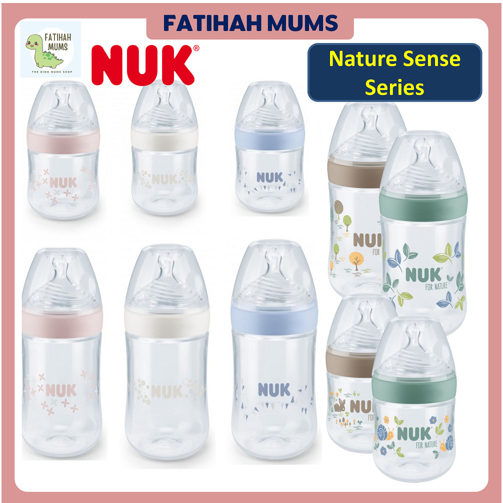 NUK Nature Sense Natural Bottle 5oz 150ml/9oz 260ml Single / Loose Pack ...