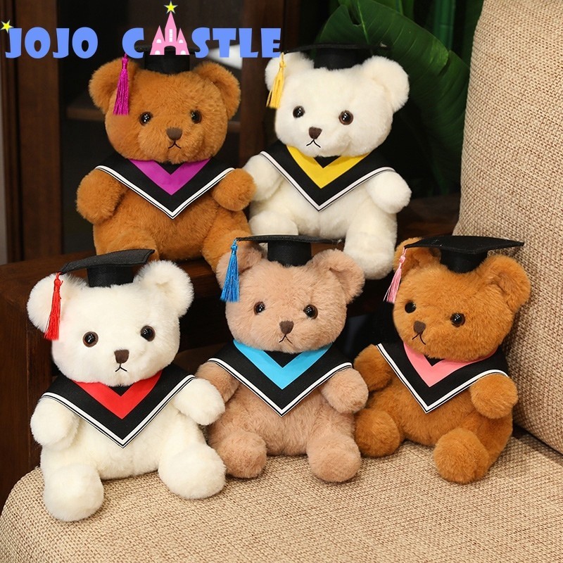 JOJO CASTLE 23cm New Graduation Teddy Bear Kawaii Doctor Bear Plush Toy ...