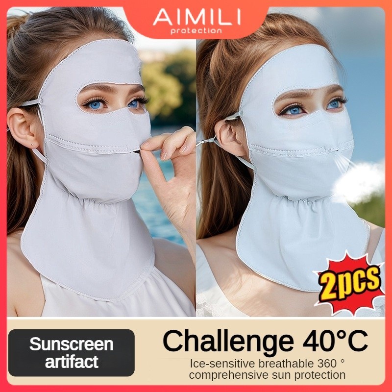 【New Sale 】2 PC suit UPF50+ Full face and neck protection, one-piece ...