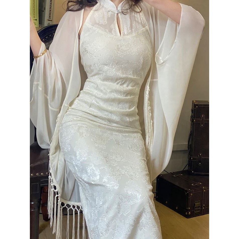2024 Spring New Style Elegant Jacquard Curve Feel Cheongsam Hip Dress ...