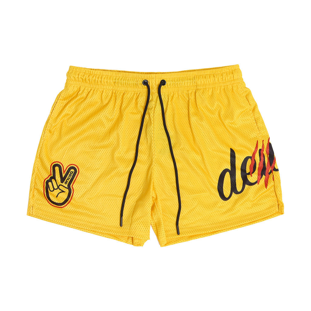 Deuce Mesh Shorts Bruce Lee Laced-Up Retro Time Big Knee Basketball ...