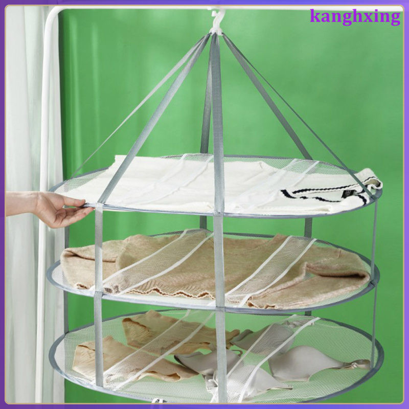 Folding Hanging Dryer Sweater Hanging Dryer Three Layers Clothes ...