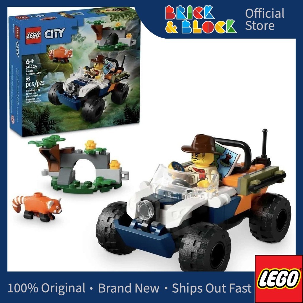 LEGO 60424 Jungle Explorer ATV Red Panda Mission | LEGO City | Shopee ...