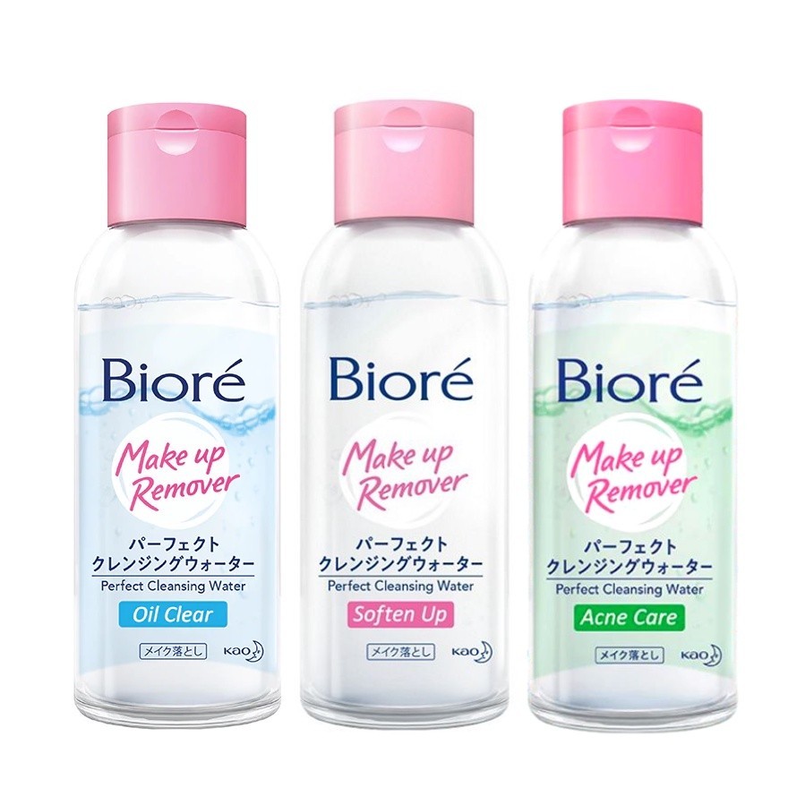 BIORE MAKEUP REMOVER Perfect Cleansing Water Acne Care / Oil Clear ...