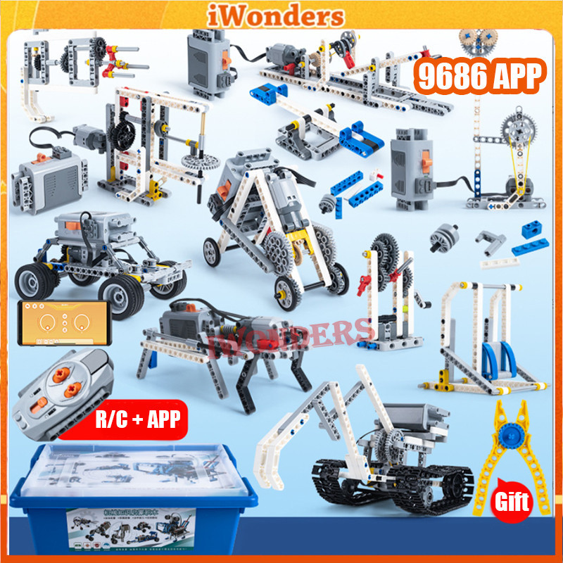 9686 UP Simple & Powered Machines Set Technic Parts Technology MOC ...