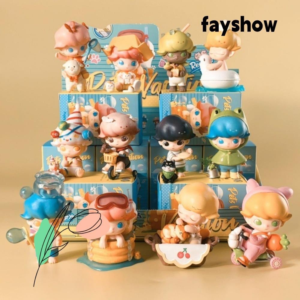 FAYSHOW Box, Dimoo Pets Vacation Kawaii Anime Cartoon Figure Model ...