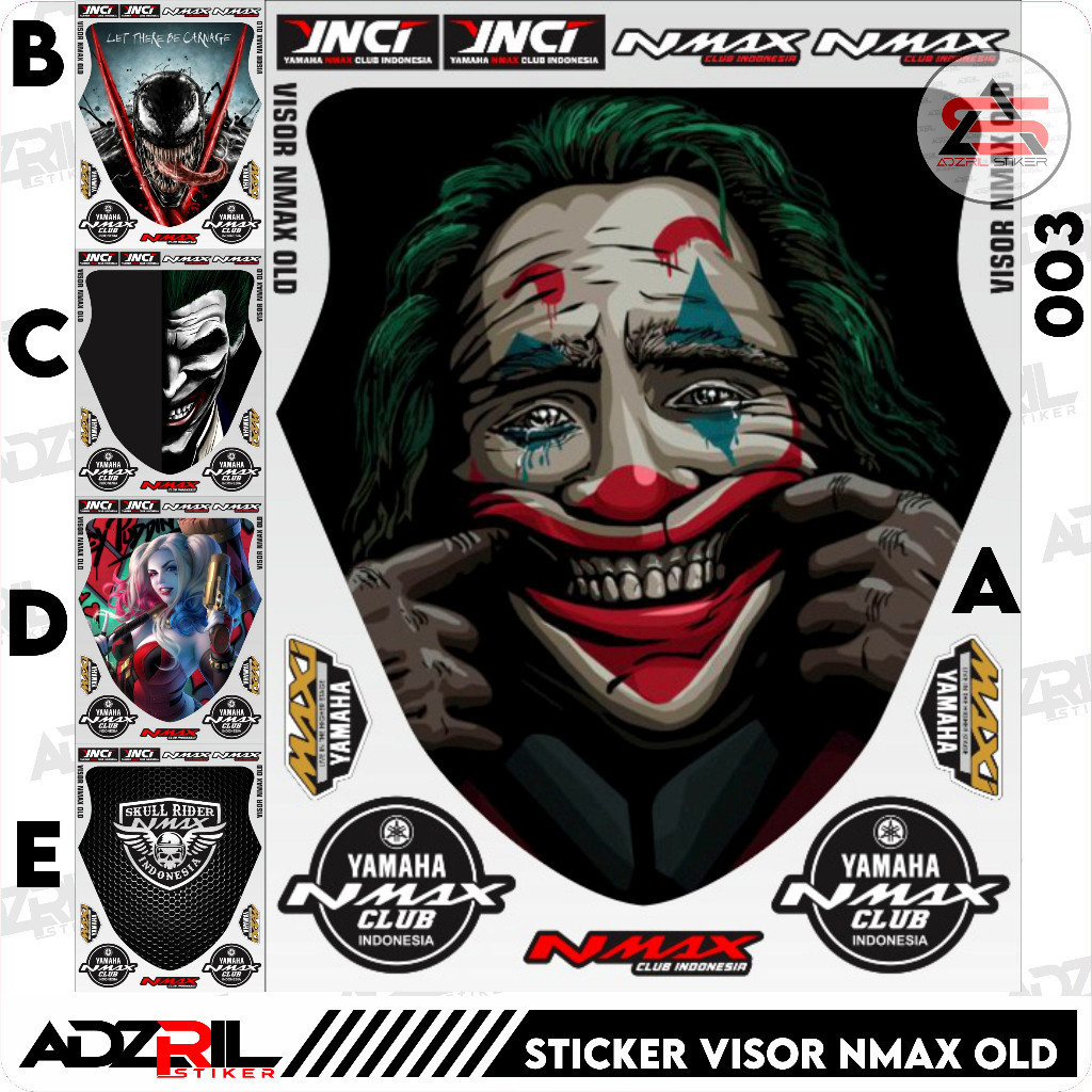 Winshield yamaha nmax Old 155 2015-2019 visor Sticker/joker Image ...