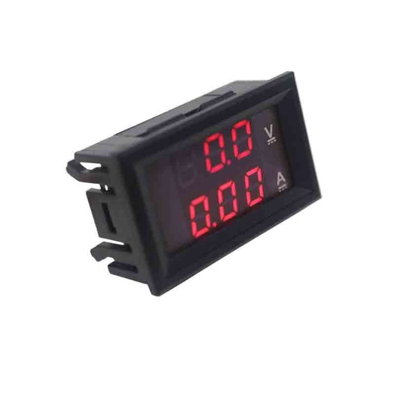 DC0-100V 10A red blue LED DC dual display digital voltage and current ...