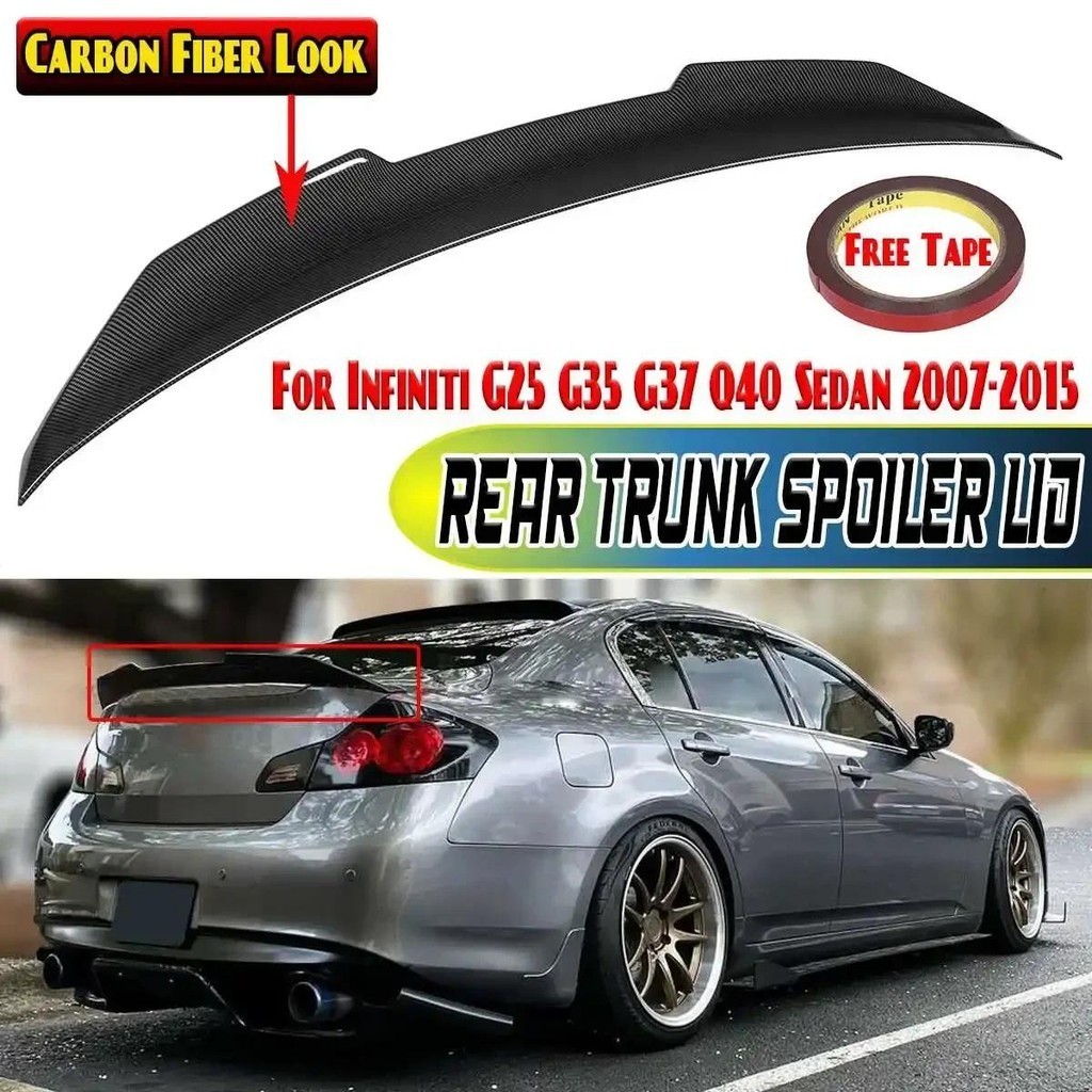 New Car Rear Spoiler Extension For Infiniti G25 G35 G37 Q40 4 Door ...