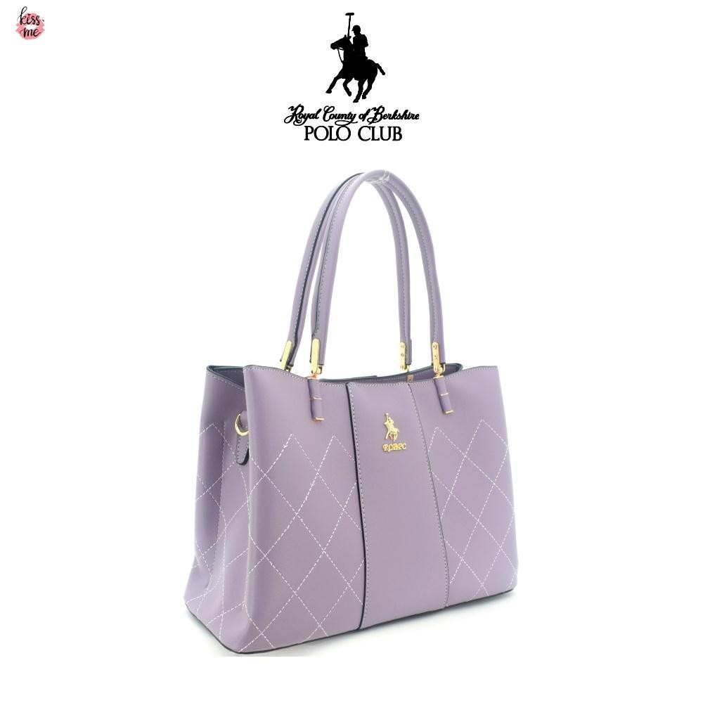 LSJ RCB Polo Club Women Top Handle Handbag - Purple RCHCQ10230 (Beg ...