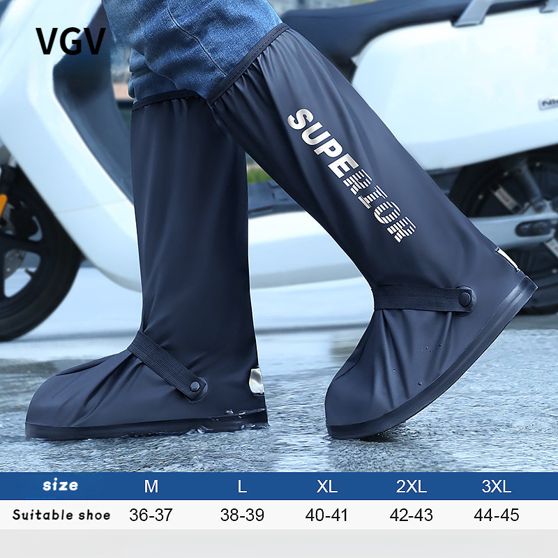 Vgv Waterproof Rain Shoe Cover Official Genuine PVC High-top Waterproof ...
