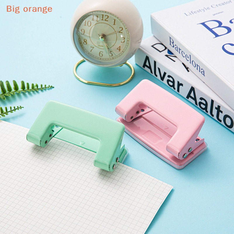 [Big orange] Loose-leaf Round Double Hole Punch Student DIY Hand Ledger ...