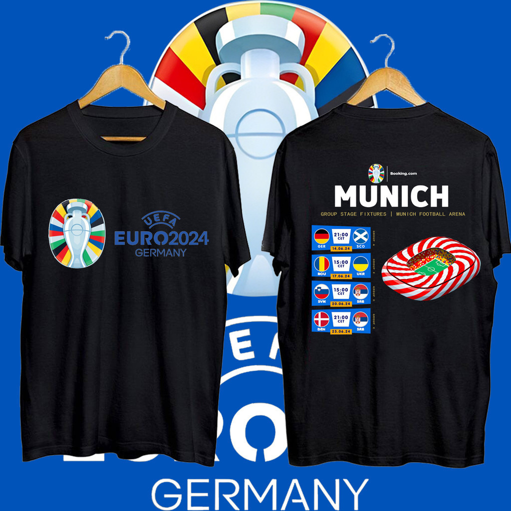 EURO 2024 European Cup Football Match T-shirt UEFA 2024 Cotton 1 ...