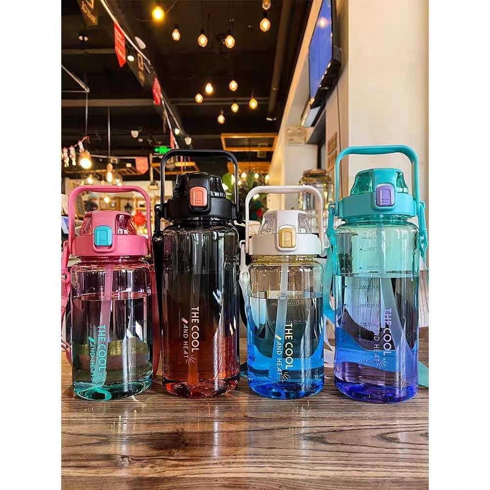 1500ml/2000ml BPA FREE Water Bottle Handle / Strap Portable Sport Gym Bottle Viral Botol Air 1 ...