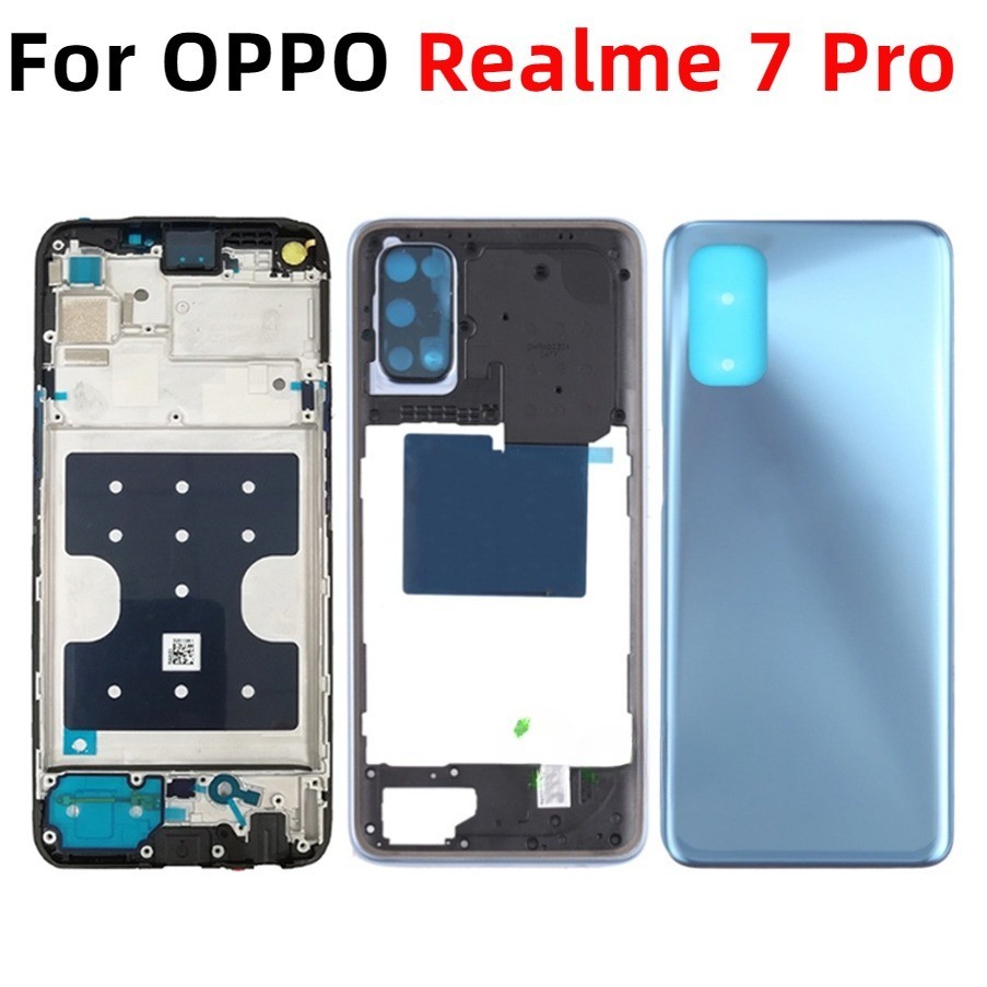 Back Full Housing Frame For OPPO Realme 7 Pro RMX2170 LCD Front Middle ...