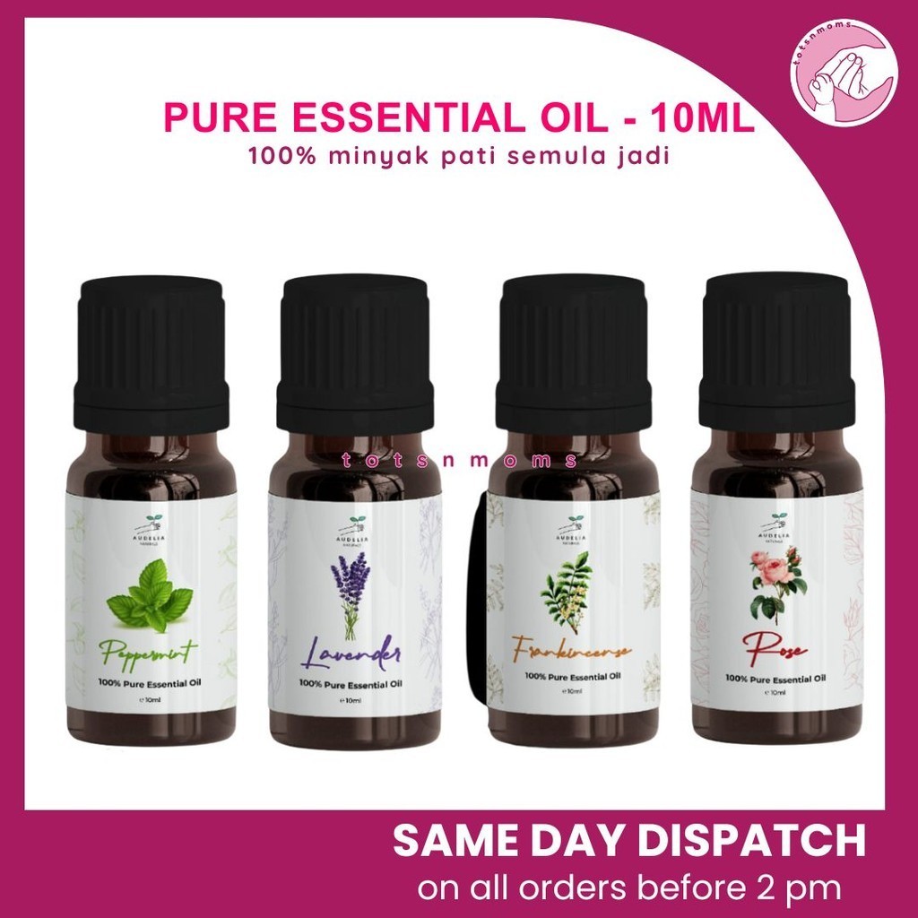 Audelia Naturals Diffuser Premium Pure Essential Oil Frankincense | Lavender | Peppermint | Rose ...