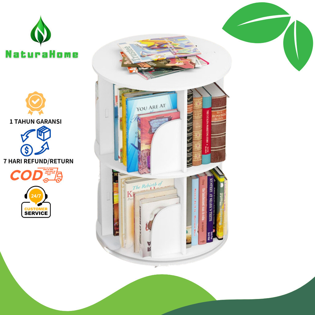 Naturahome - Round Stacking Bookshelf And Box Decoration Reading Room ...