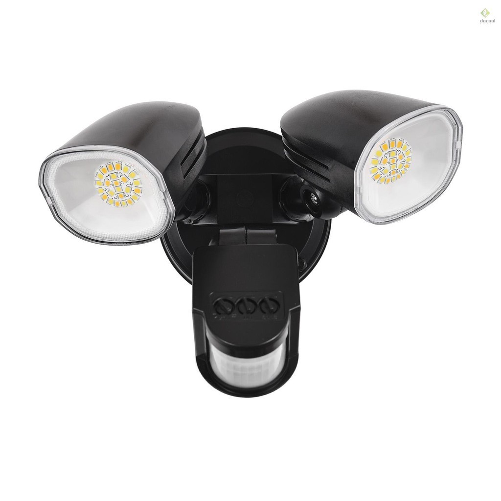 Motion Sensor Outdoor Lights 2-Head Wall Light with Infrared Induction ...