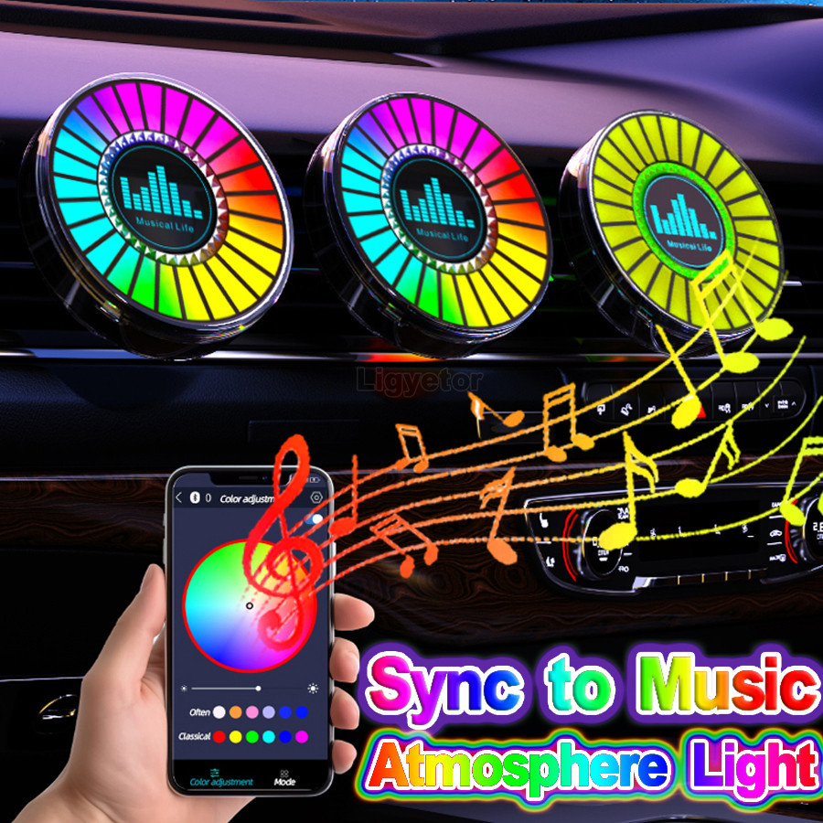 Ligyetor RGB Music Sound Control LED Colorful Music Atmosphere Light ...