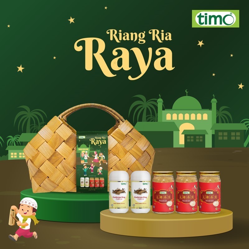 Limited Edition Timo Cordyceps King Raya Bamboo Hamper (5 in 1 Gift Set ...