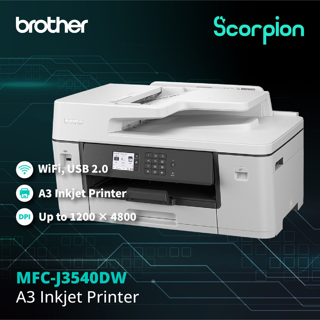 Brother MFC-J3540DW Fast and Cost Effective Business Inkjet Printer ...