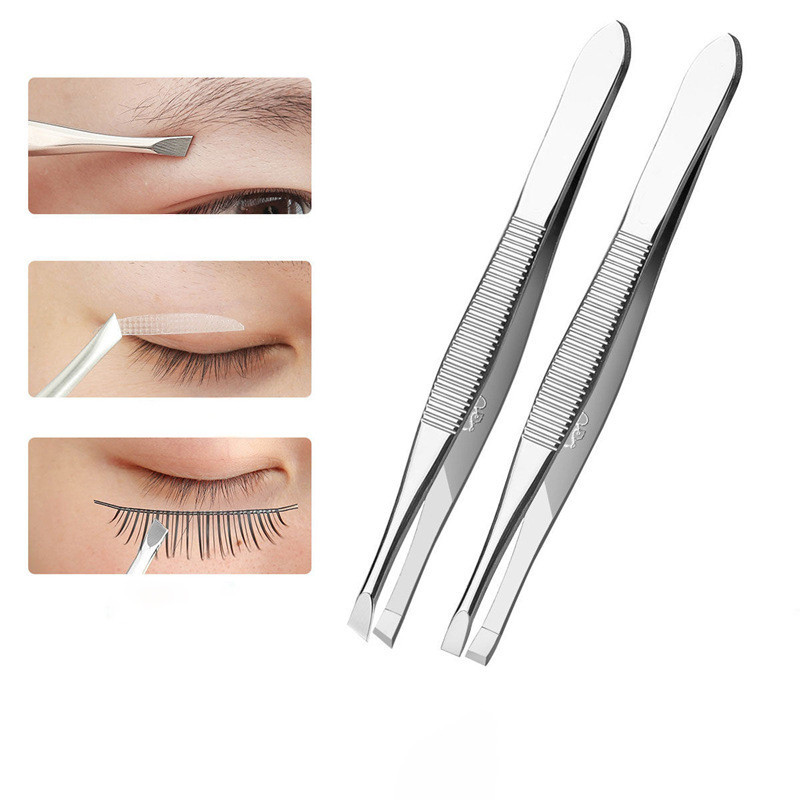 Precision Stainless Steel Tweezers for Eyebrow Hair Facial Hair ...