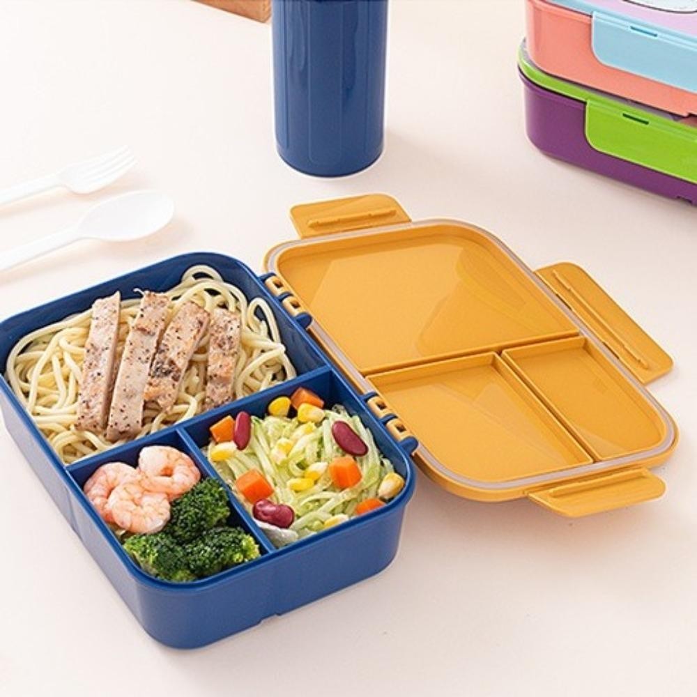 UMISTY Lunch Container, Plastic Portable Bento Lunch Box Water Cup Set ...