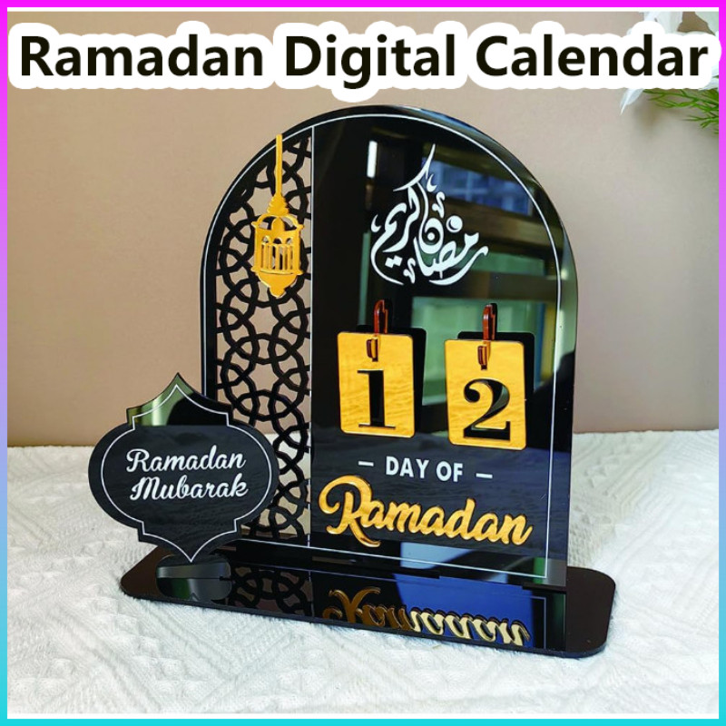 Digital Calendar Acrylic Ramadan Countdown Kalendar Hari Raya ...