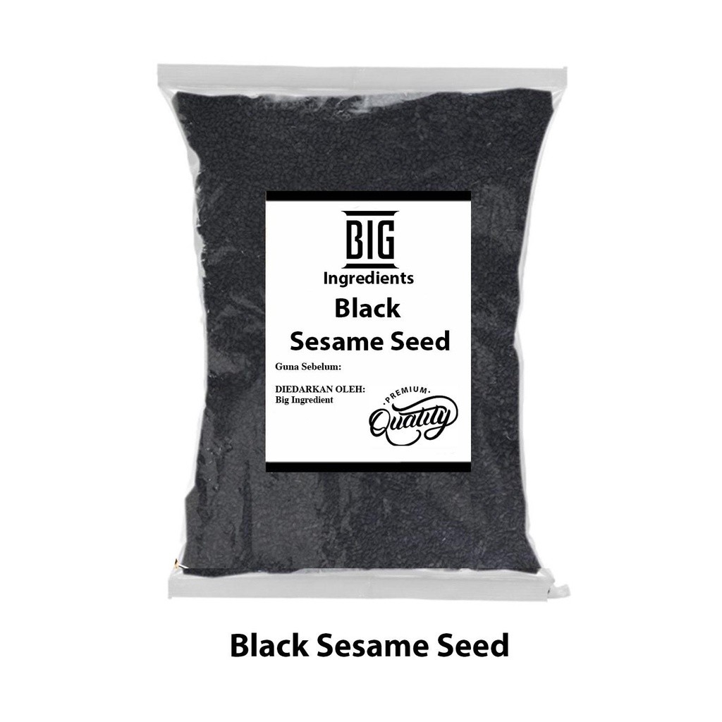 Bijan Hitam BLACK SESAME SEED baking Bijan Hitam 100g 250g 500g 1KG ...