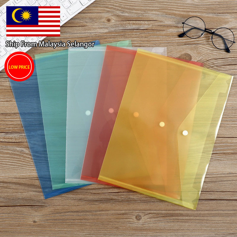 A4 Button File Folder File Bag 13C/18C A4 Paper File Holder Office ...