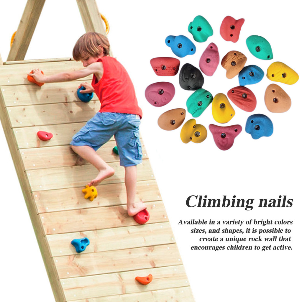 PHO- Rock Climbing Holds with Mounting Screw Holds Up to 230Lbs Kids ...