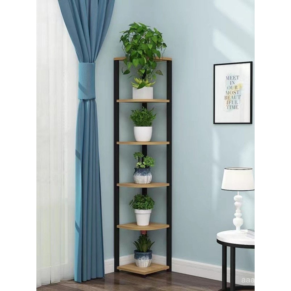Flower Stand Corner Shelf Triangle Multi-Layer Corner Flower Pot Stand ...