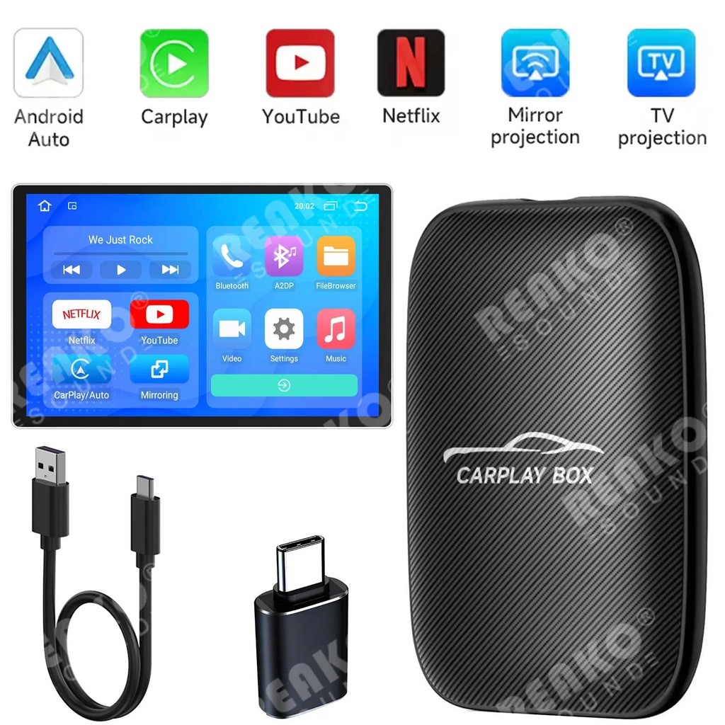 4 in 1 Carplay Box Wireless Android Auto Carplay Adapter Android system ...