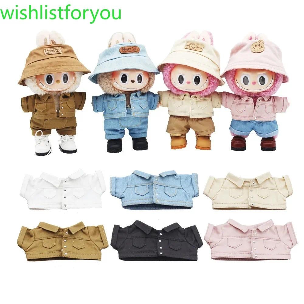 Labubu Doll Outfit: Cowboy Jacket & Macaron Set for 17cm Labubu ...