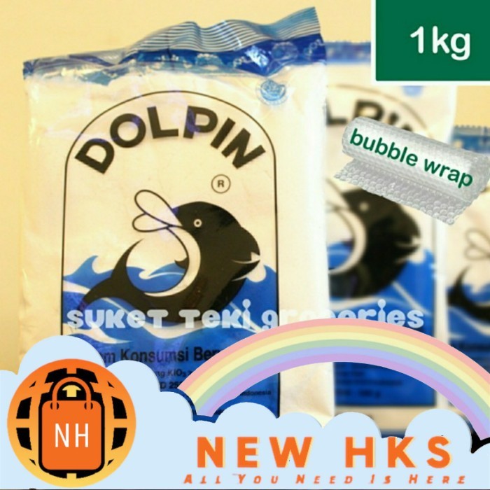 Dolpin / Dolphin Iodized Salt 1kg MURMER kitchen salt 1 kg kilo ...
